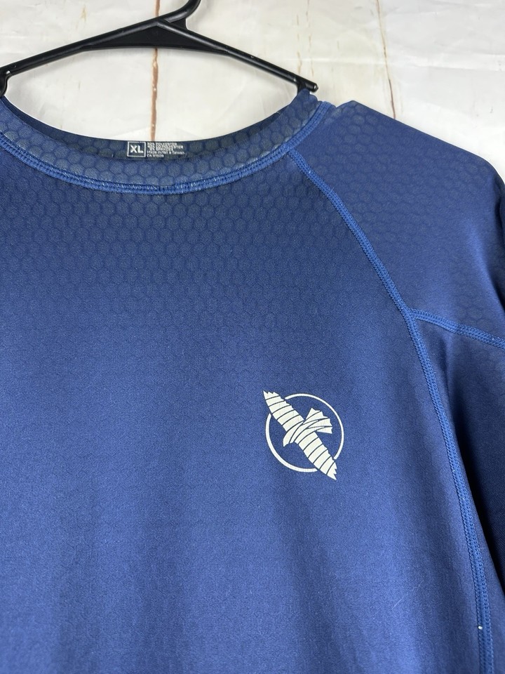 Hayabusa Fusion Long Sleeve BJJ MMA Rash Guard Men's XL Blue/Green | eBay