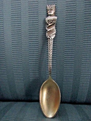 GORHAM SOUVENIR Spoon ACTRESS AGNES BOOTH STERLING SILVER Gold Wash ...