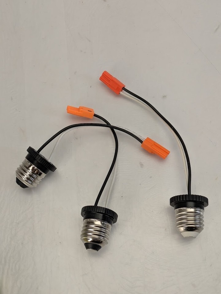 LED Retrofit Bulb Adapter 2-Pin T24 to E26 Screw Base Socket Converter ...