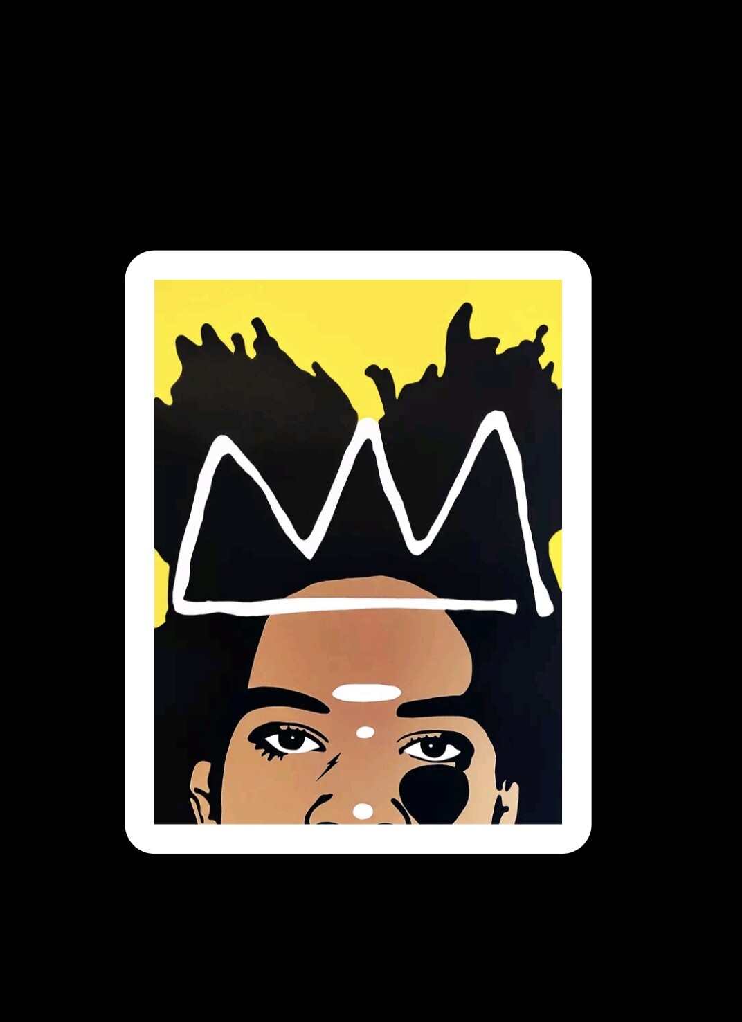 Jean Michel Basquiat Sticker Decal Phone Laptop Fashion Crown luggage ...