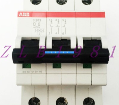 ONE NEW ABB S203-C6 3P 6A | eBay