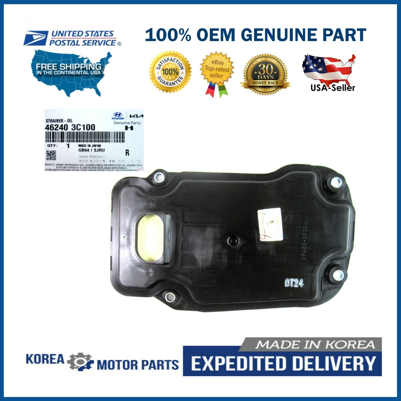 OEM GENUINE !! OIL STRAINER FOR 09-14 HYUNDAI GENESIS SEDAN 3.8L 46240 ...