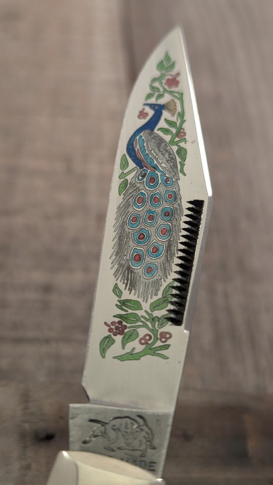 Bulldog Brand Germany Beautiful Peacock Swirl Celluloid 4" Moose ...
