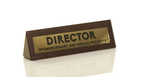 Boxer Gifts Director of Unnecessary Projects Desk Sign | Funny Gift ...