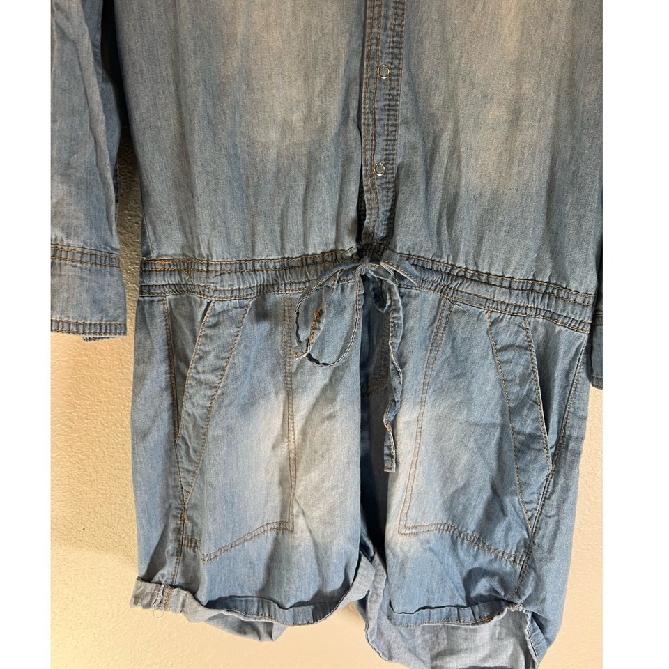 Dollhouse Chambray Denim Jumpsuit Shorts Romper S | eBay UK