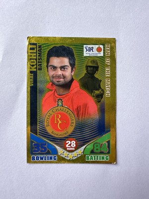 TOPPS CRICKET ATTAX VIRAT KOHLI GOLD FOIL CARD 2011 ROOKIE CARD (Read ...