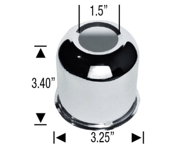 Set 4 Gorilla Universal Chrome Push Thru 5 Lug Wheel Center Cap 3.25 ...