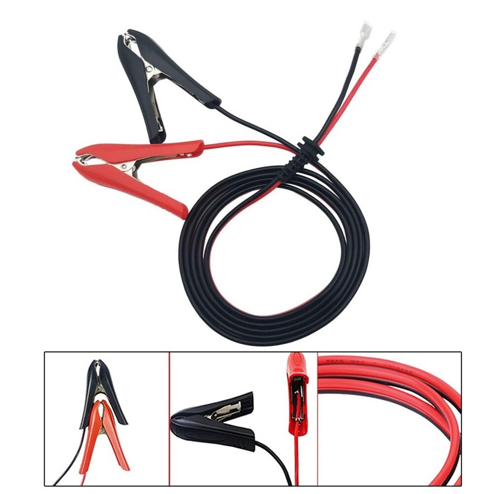 12V 1.8m 18AWG Crimp Lock Terminal Extension Car Battery Alligator ...