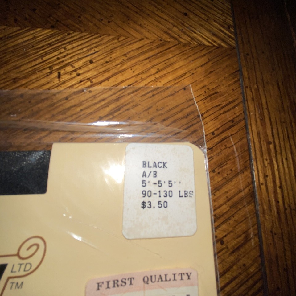 Vintage NOS Size A/B LaLeg Pantyhose Original Package Black 5’ - 5’5 ...