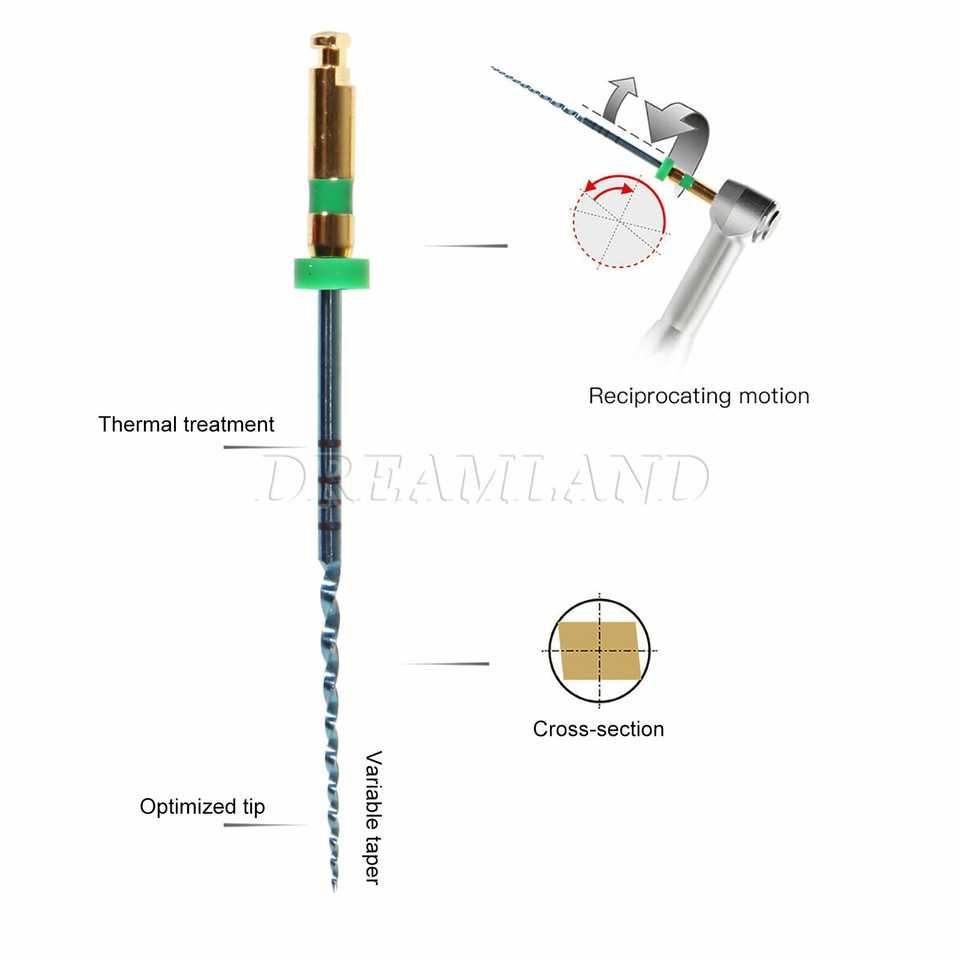 6PCS Dental Endodontic Rotary Niti Files Endo Tip Assorted 31mm SANDENT ...