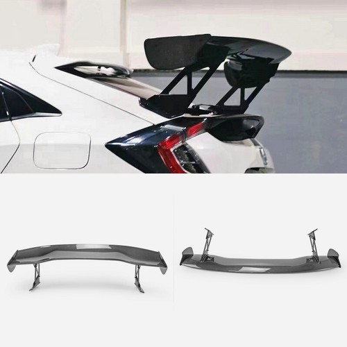 For Honda Civic FK7 FK8 JS Style Carbon Fiber Rear GT Spoiler Wing Lip ...