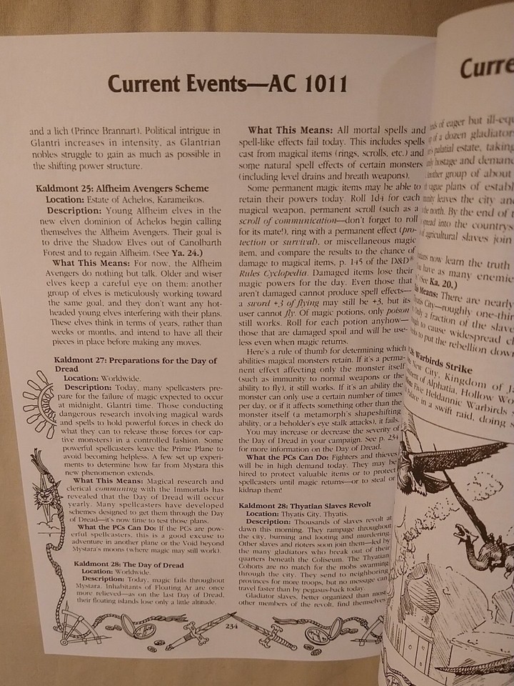 Dungeons and Dragons BECMI Reprint of Poor Wizard's Almanac II Book Of ...