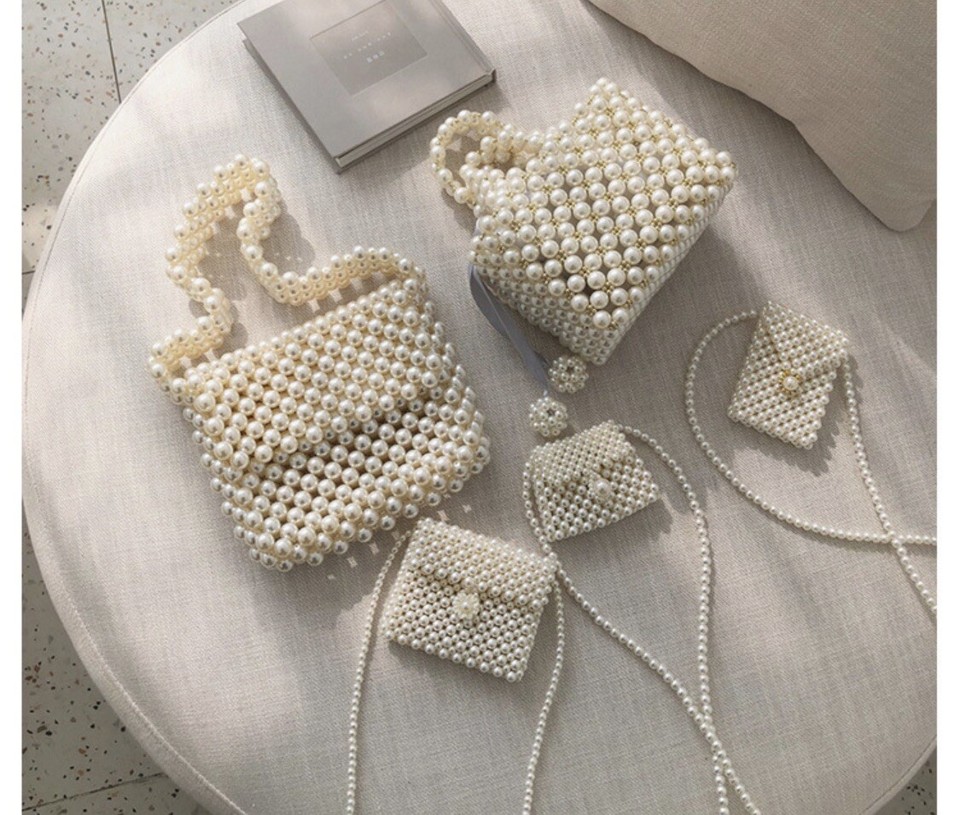 Handmade Beaded Pearl Bags, all colors, custom order, Personalized ...