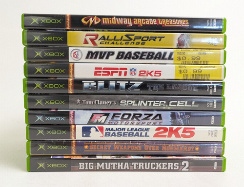 Lot of 10 Video Games For Original XBOX ~ Forza Blitz Splinter Cell ...