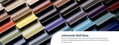 Johnsonite Vinyl Cove Base 4" High x .125" Thick x 4' Long - Hunter ...