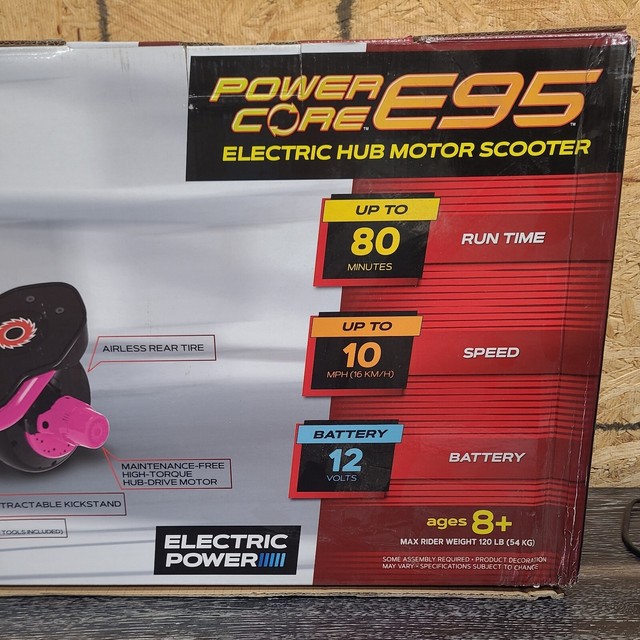 Razor Power Core E95 90W Kick Electric Scooter - Black/Pink for sale ...