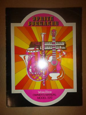 Genuine Wurlitzer Organ Owner's Manual Model 320 SPRITE FUNMAKER | eBay
