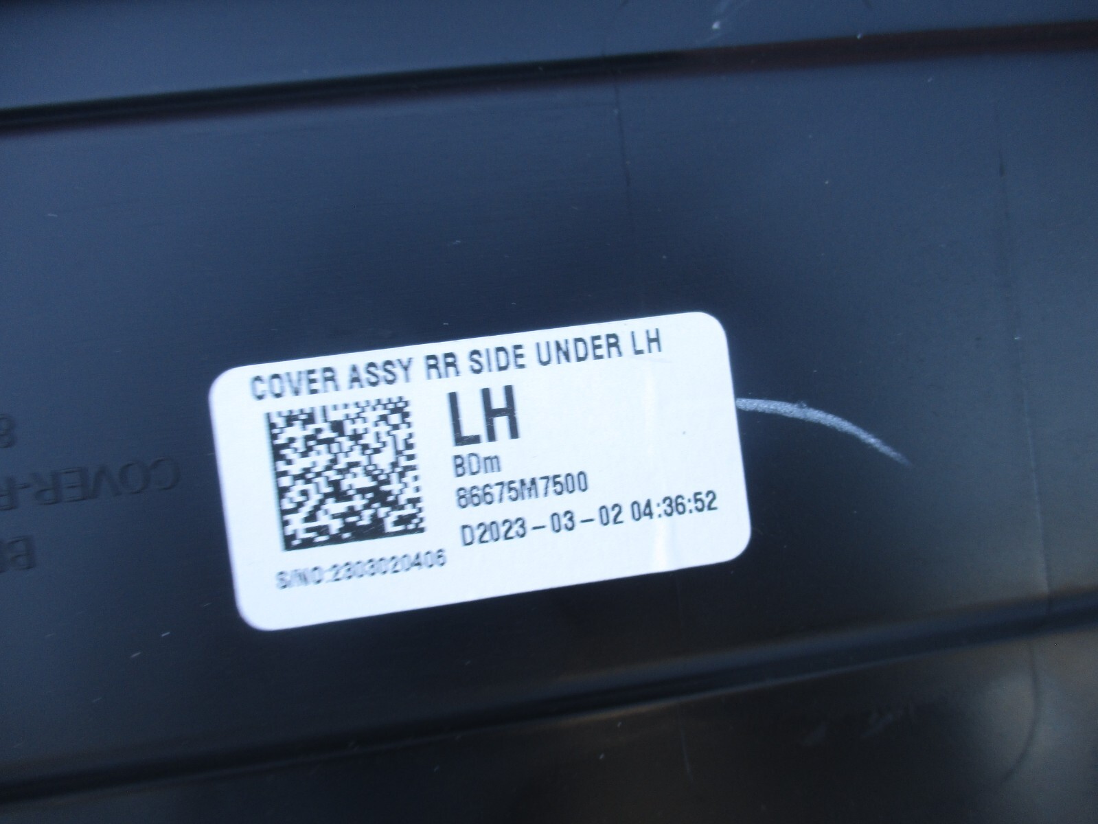 2023 Kia Forte Rear Bumper Under Cover oem 86675 M7500 lh side | eBay