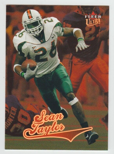 SEAN TAYLOR 2004 Ultra Rookie Card #228 SP RC Set Break MIAMI ...