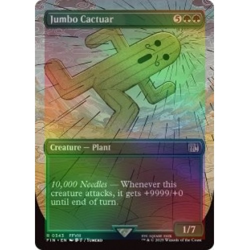 Foil Jumbo Cactuar (borderless) M/NM Magic: The Gathering MTG Final ...