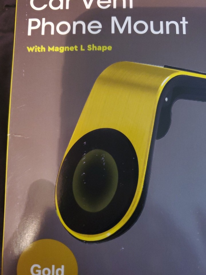 Car Vent Phone Mount With Magnet L Shape Gold | eBay