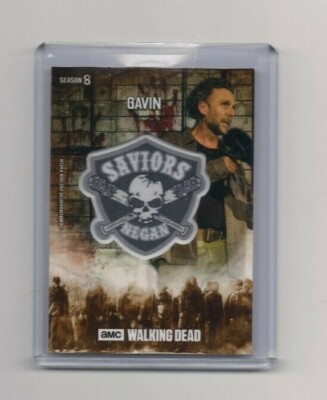 TOPPS WALKING DEAD SEASON 8 GAVIN (SAVIORS) FACTION PATCH CARD #/99! | eBay