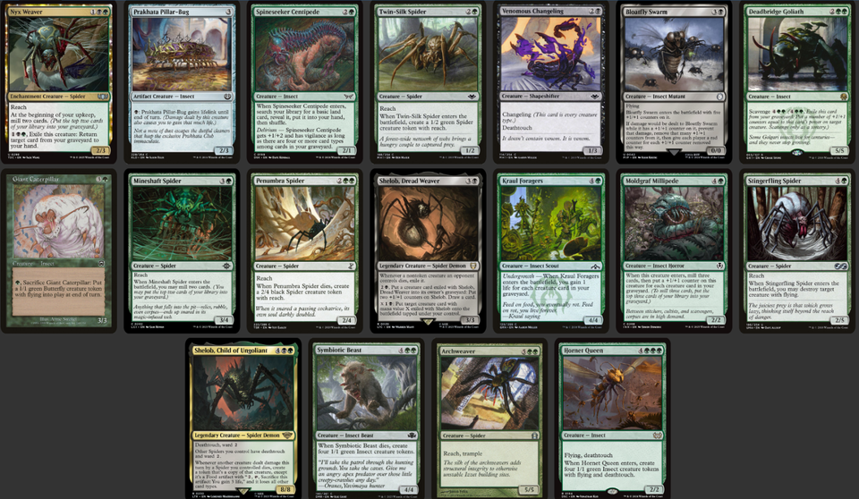 The Swarmweaver MTG EDH Commander Deck, Tribal Insect & Spiders! | eBay