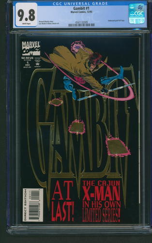 Gambit #1 CGC 9.8 Marvel 1993 Origin 1st Limited Series Gold Foil Logo ...