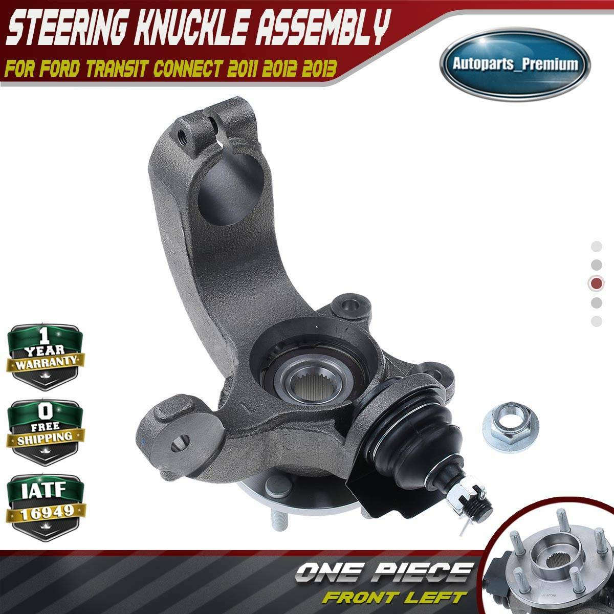 Front LH Steering Knuckle & Wheel Hub Bearing Assembly for Ford Transit ...