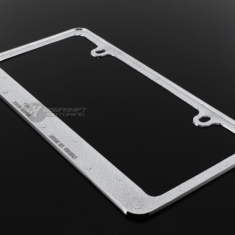 For Nissan 350Z Logo Chrome Plated Brass License Plate Frame with 2 ...