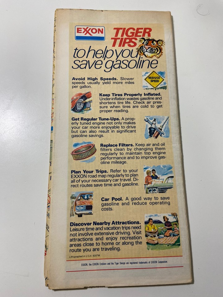 Vintage 1970’s Texas Road Map – Exxon | eBay