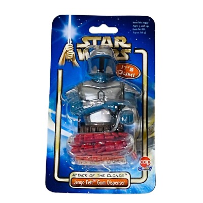 Star Wars Attack of The Clones Jango Fett Gum Dispenser Vintage 2002 ...