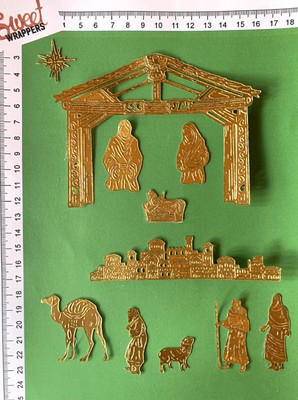 DECOUPAGE CARD Die Cuts 22pcs Christmas Nativity Festive Bethlehem Mary ...