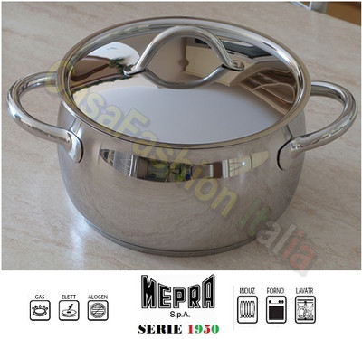MEPRA SERIE 1950 PENTOLA 18/10 DM.20 C/COP INDUZIONE 03 2025 | eBay