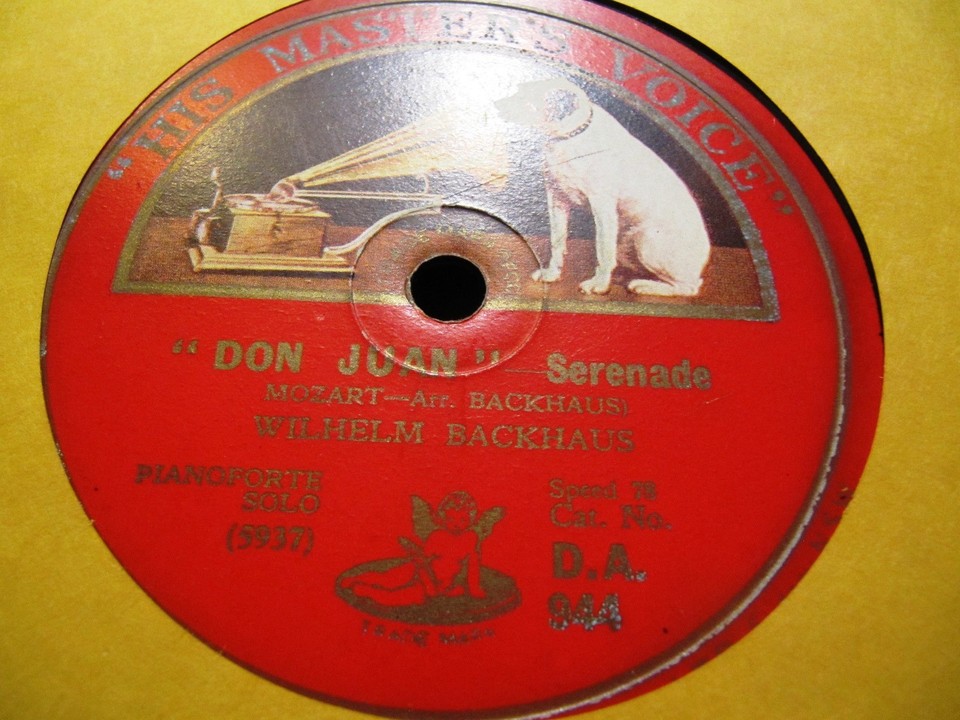 1928 Wilhelm BACKHAUS PIANO Schumann Dedication Mozart Don Giovanni HMV ...