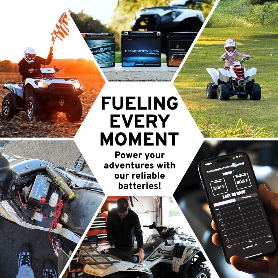 Chrome Battery 12V 35Ah U1 Lawn Mower Battery for Exmark Zero-Turn ...