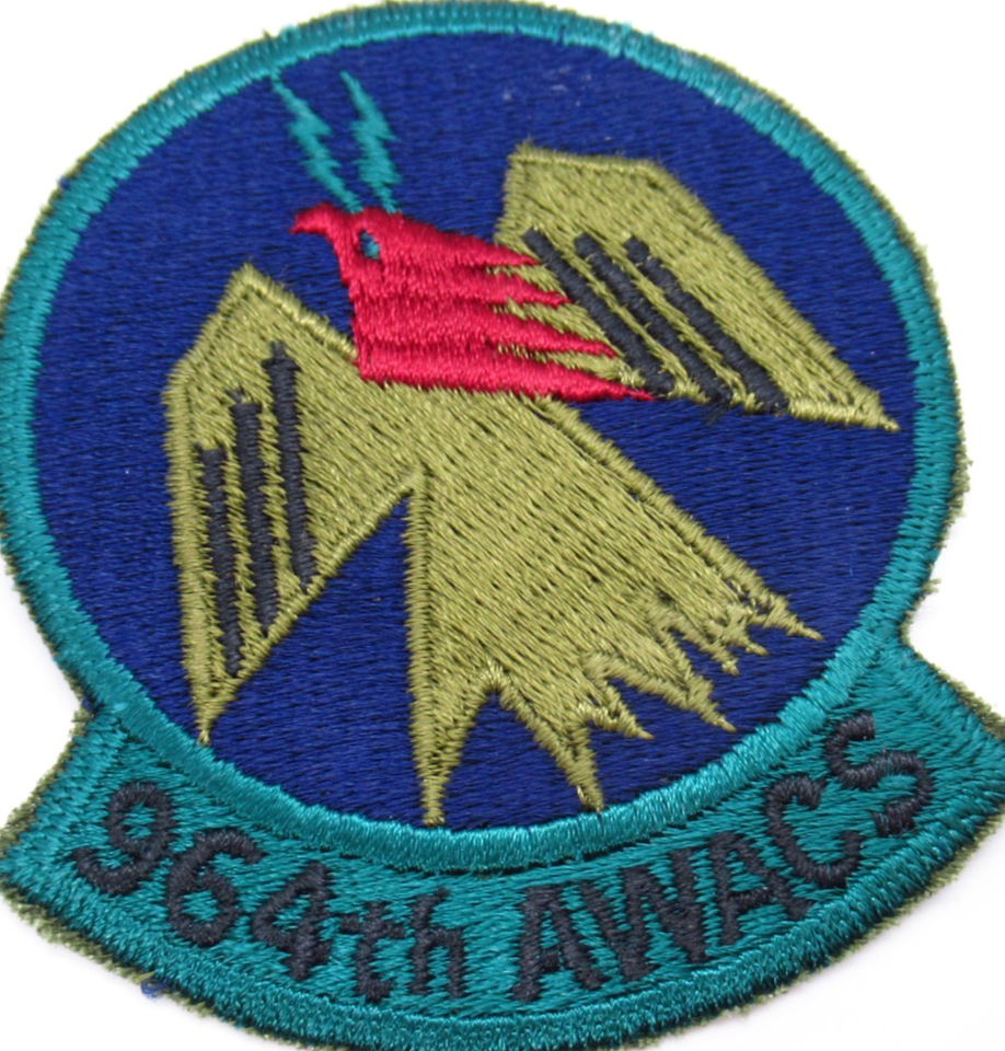 Vintage 964th AWACS Patch USAF Air Force Iron-On Squadron Emblem | eBay