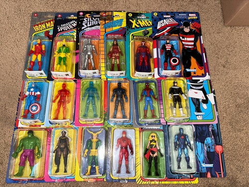 New Hasbro Kenner Marvel Legends Retro 3.75" Action Figures - 18 Figure ...