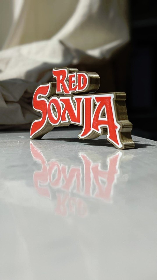 Red Sonja logo display sign - Brigitte Nielsen Arnold Schwarzenegger ...