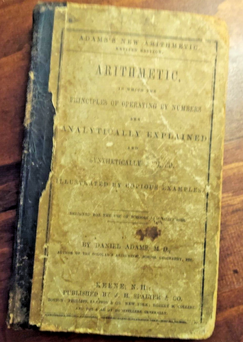 Adams New Arithmetic Textbook by Daniel Adams, Revised Edition 1848 | eBay
