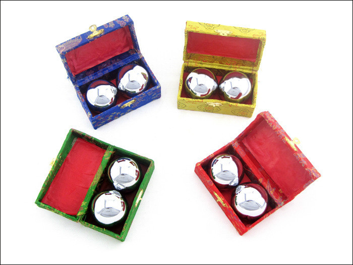 A set of Chinese BaoDing IRON Balls W/ Musical Chimes, Yin Yang Tai Ji ...