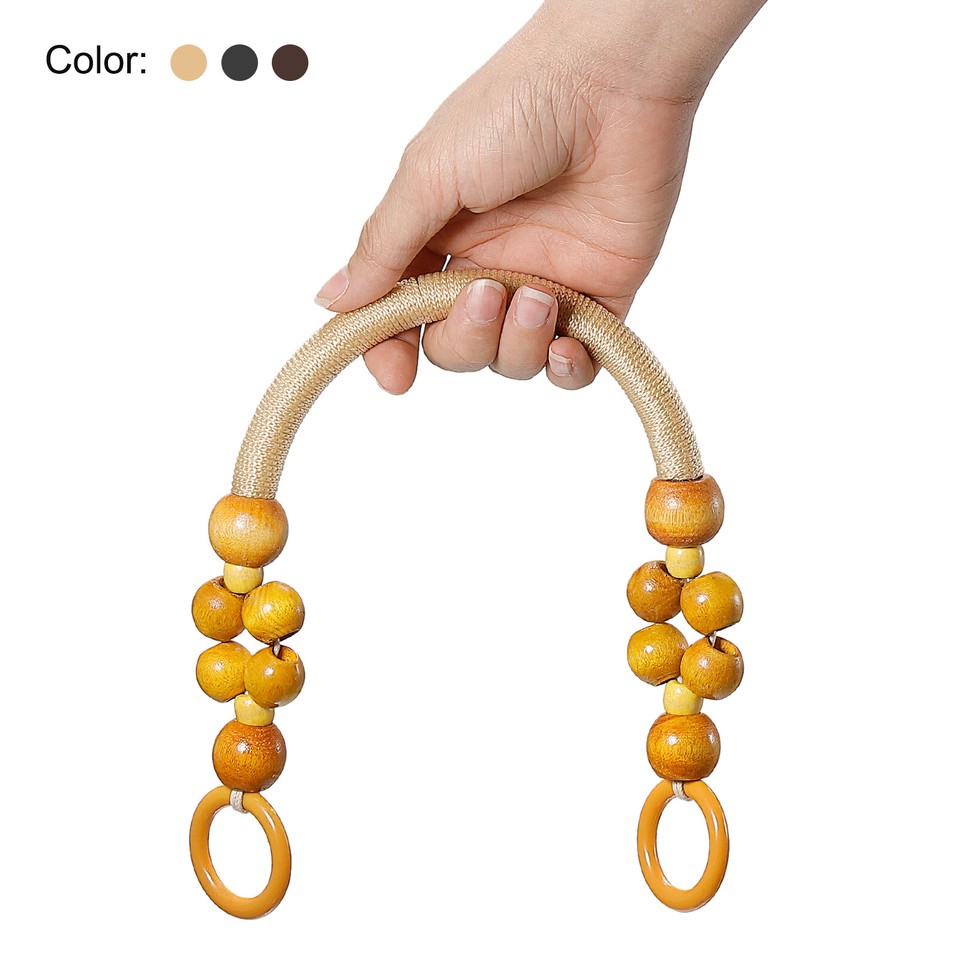 18.1"Wooden Beaded Bag Handles Purse Handle Replacement 6Pcs Mixed ...