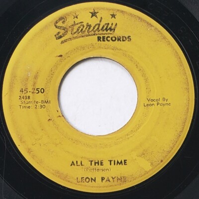 Leon Payne 45 All the Time / One More Chance - 1956 Western Swing ...