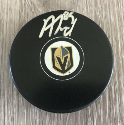 ALEX TUCH SIGNED AUTOGRAPH LAS VEGAS GOLDEN KNIGHTS LOGO PUCK B w/PROOF ...