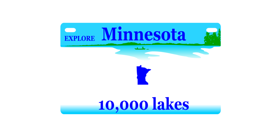 Minnesota UTV license Plate, MN ATV Made with Aluminum plate NOT ...