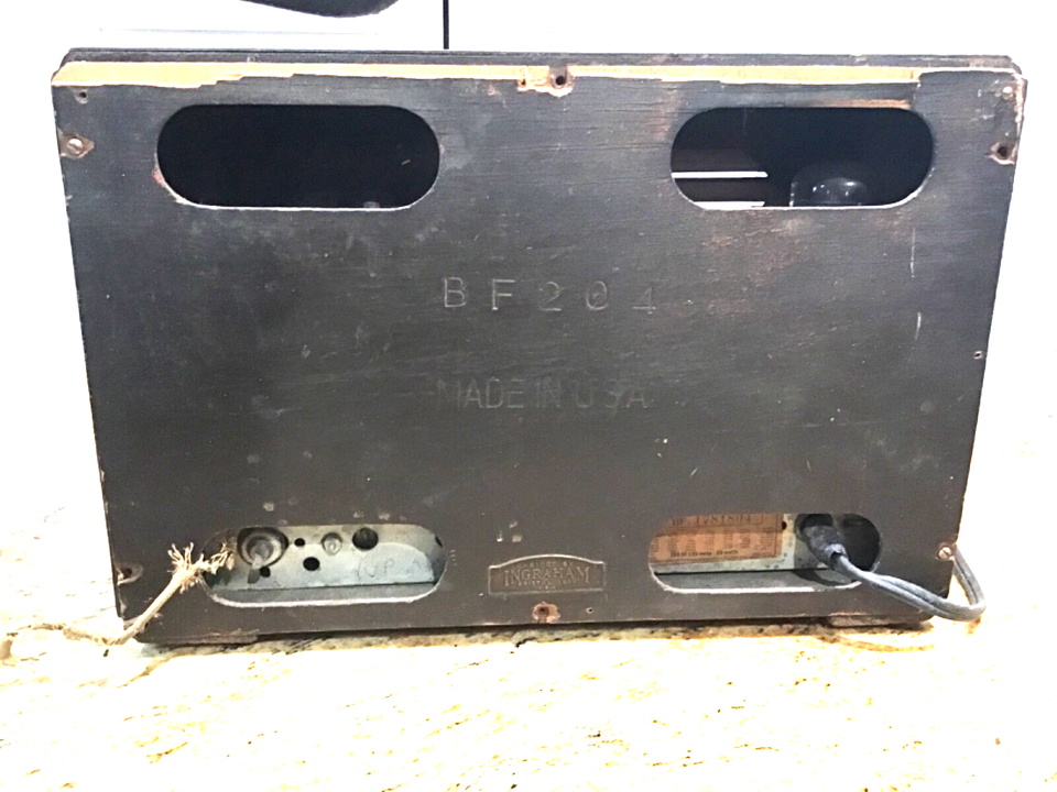 1939 Emerson Tube Radio Model BF-204 Mid Century Ingraham Cabinet w ...