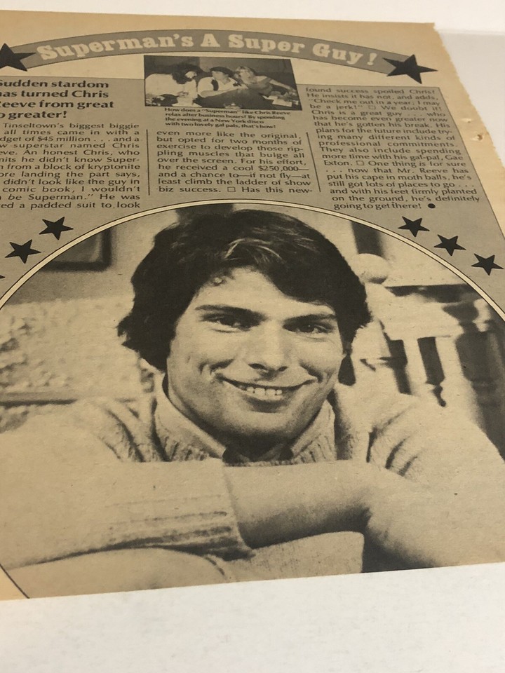 Christopher Reeve Magazine Article Vintage Superman’s Super Guy | eBay