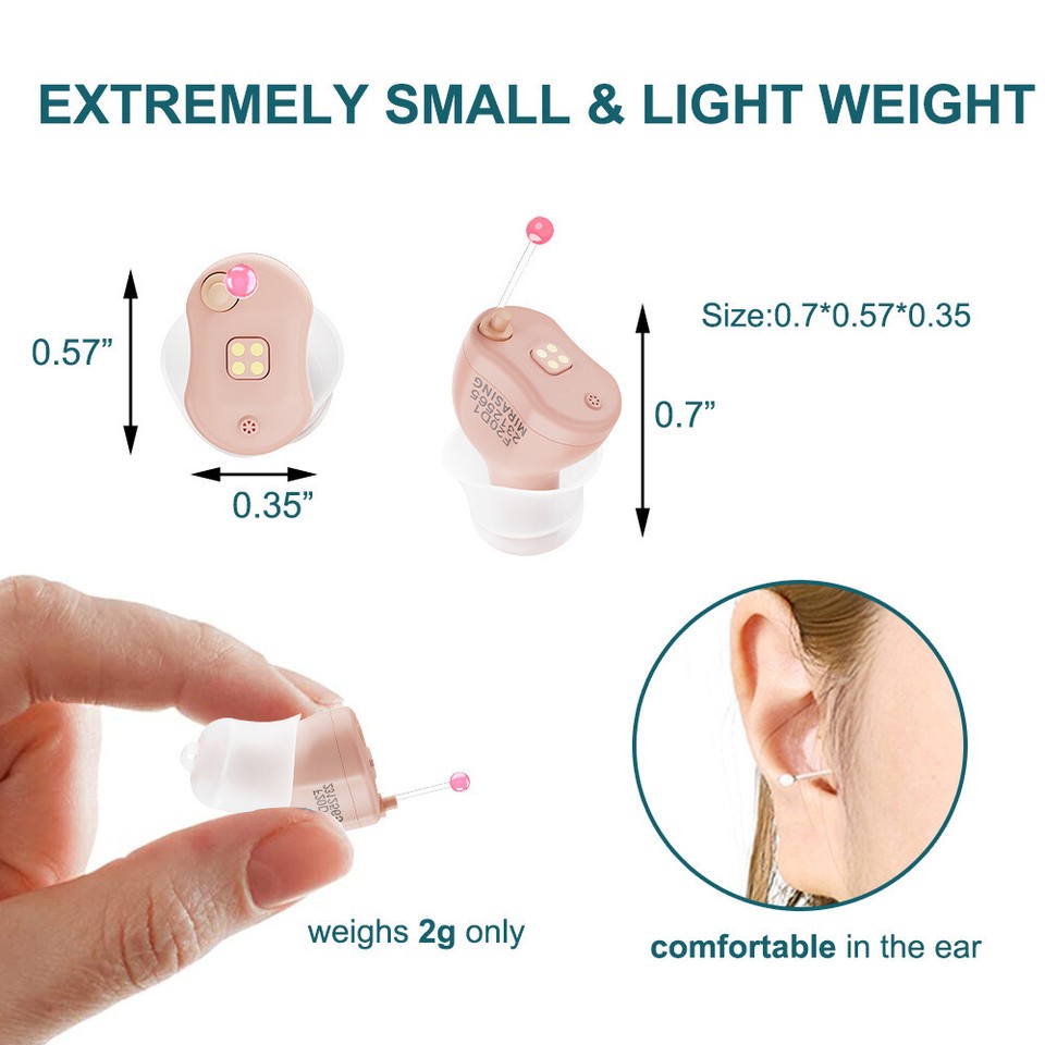 Invisible In-Ear Mini Aids Sound Voice Ear Hearing Digital Amplifier ...