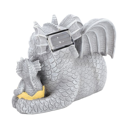 Dinosaur Statue Resin Solar Powered Cute Dinosaur Outdoor Figurine | eBay