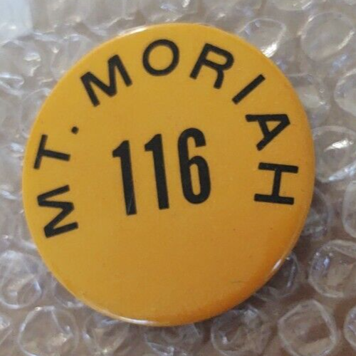 Vintage Employee / Contractor ID badge Pinback Mount Moriah, | eBay